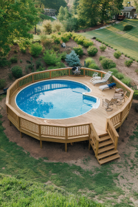 37 Above Ground Pool Deck Ideas for DIY Builds, Small Yards, Budget ...