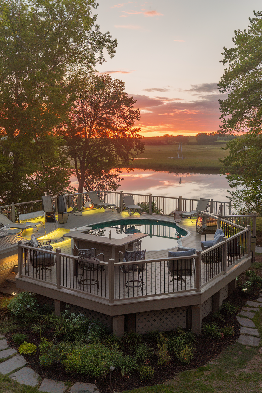 37 Above Ground Pool Deck Ideas for DIY Builds, Small Yards, Budget ...