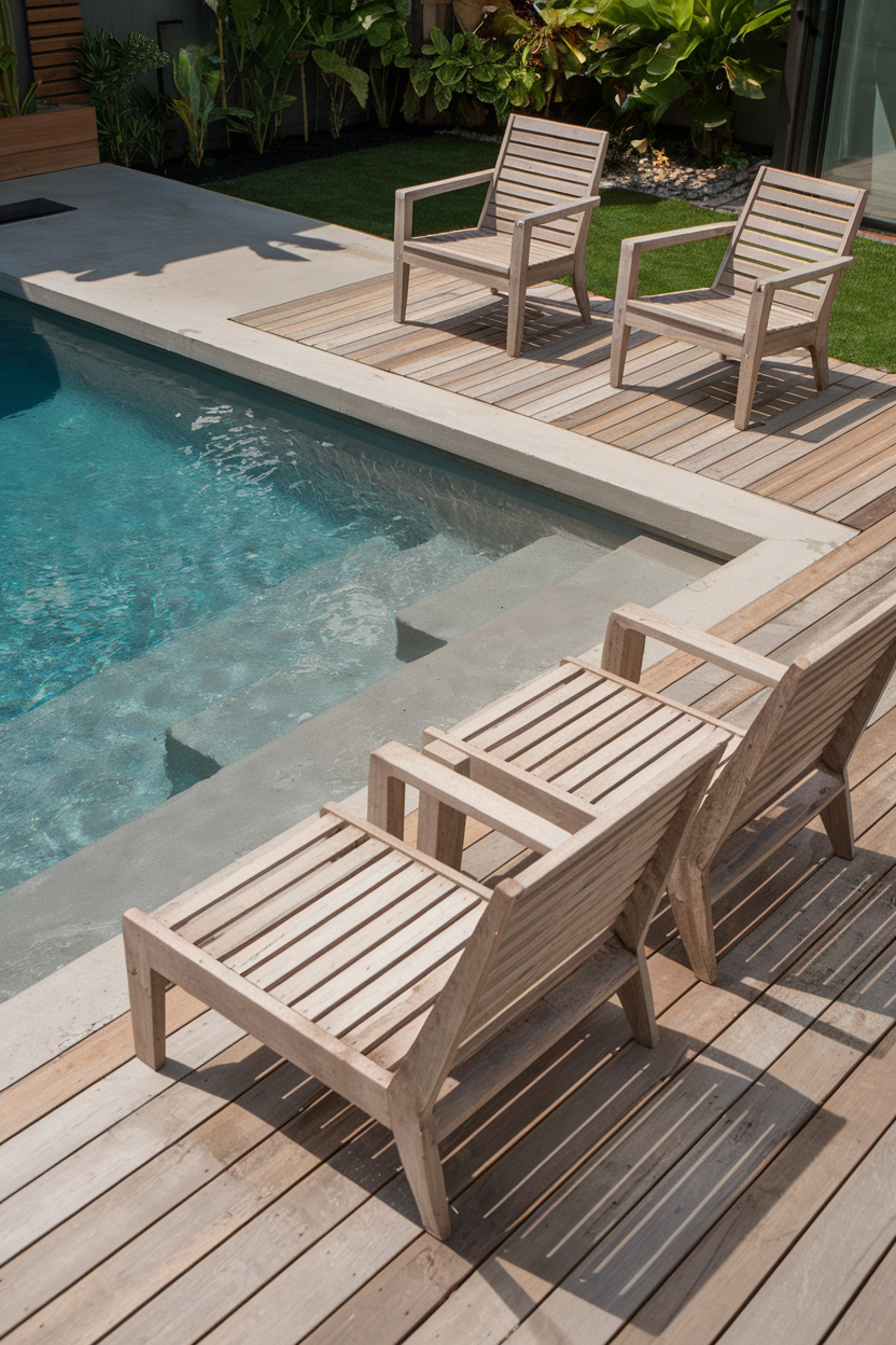 37 Pool Deck Ideas for Above Ground and Inground Pools with DIY and ...