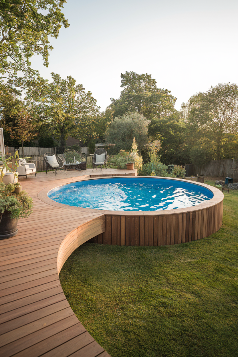 37 Pool Deck Ideas for Above Ground and Inground Pools with DIY and ...