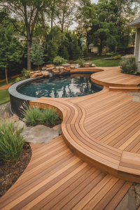 37 Pool Deck Ideas for Above Ground and Inground Pools with DIY and ...