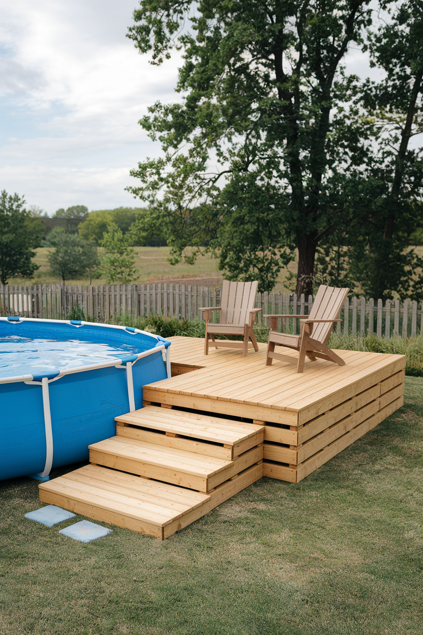 37 Pool Deck Ideas for Above Ground and Inground Pools with DIY and ...