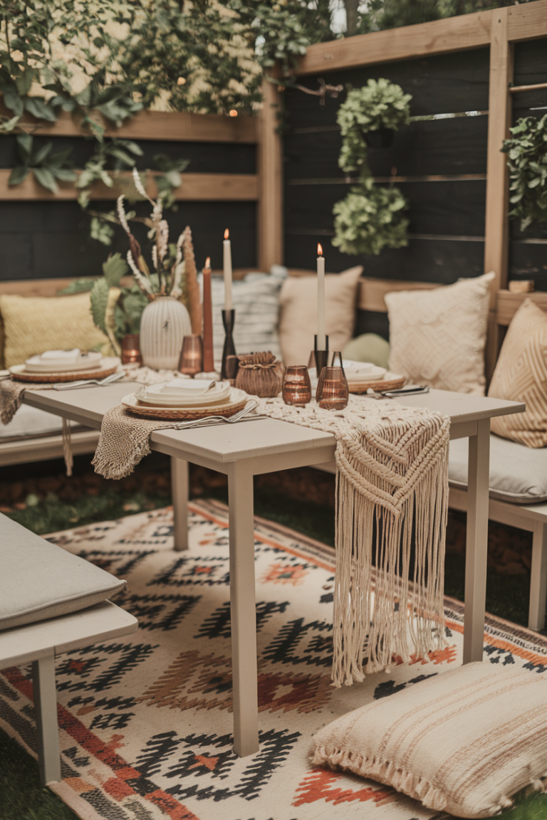 39 Outdoor Table Decor Ideas for Stylish Garden Parties, Boho Vibes ...