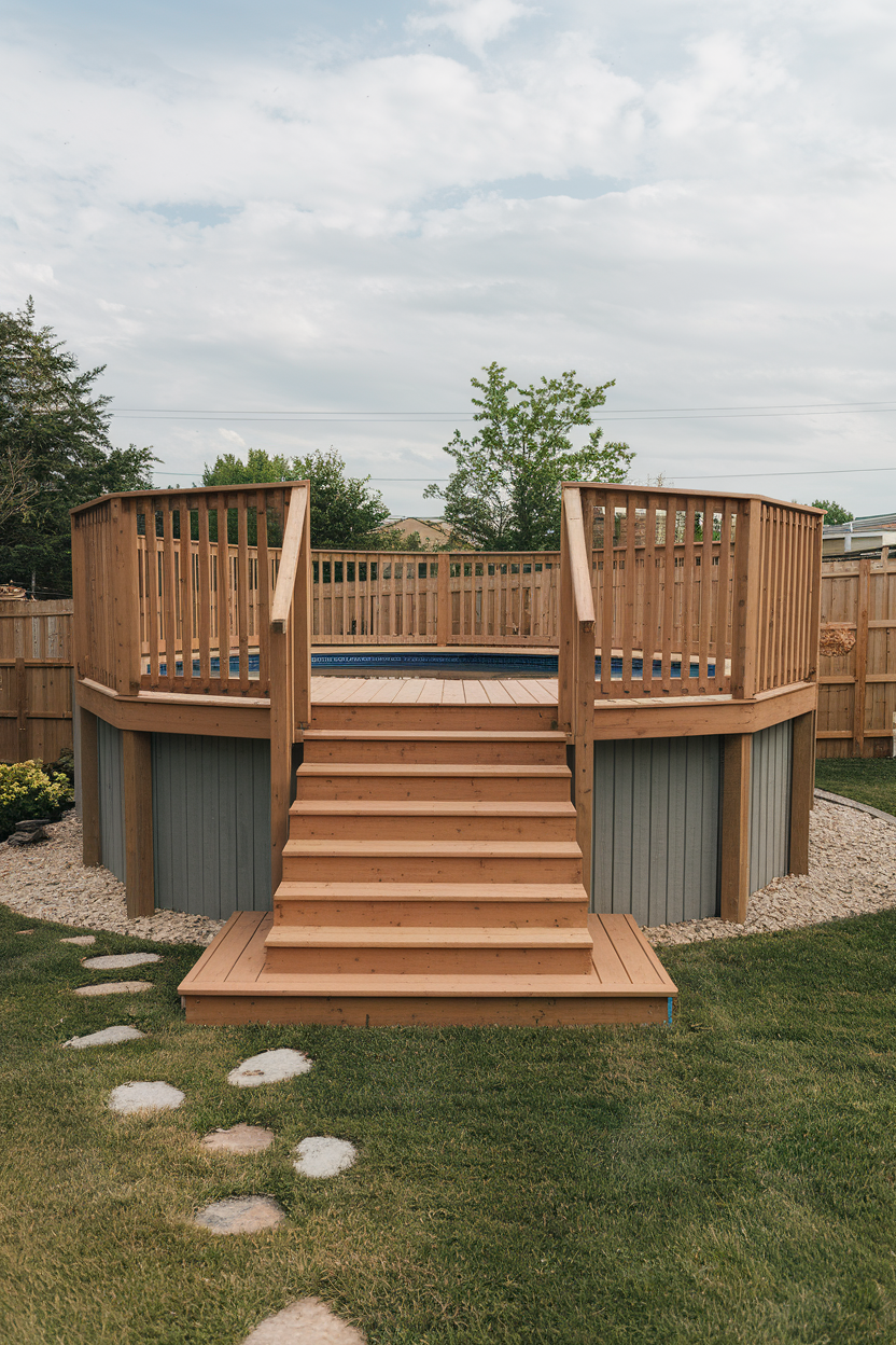 37 Pool Deck Ideas for Above Ground and Inground Pools with DIY and ...