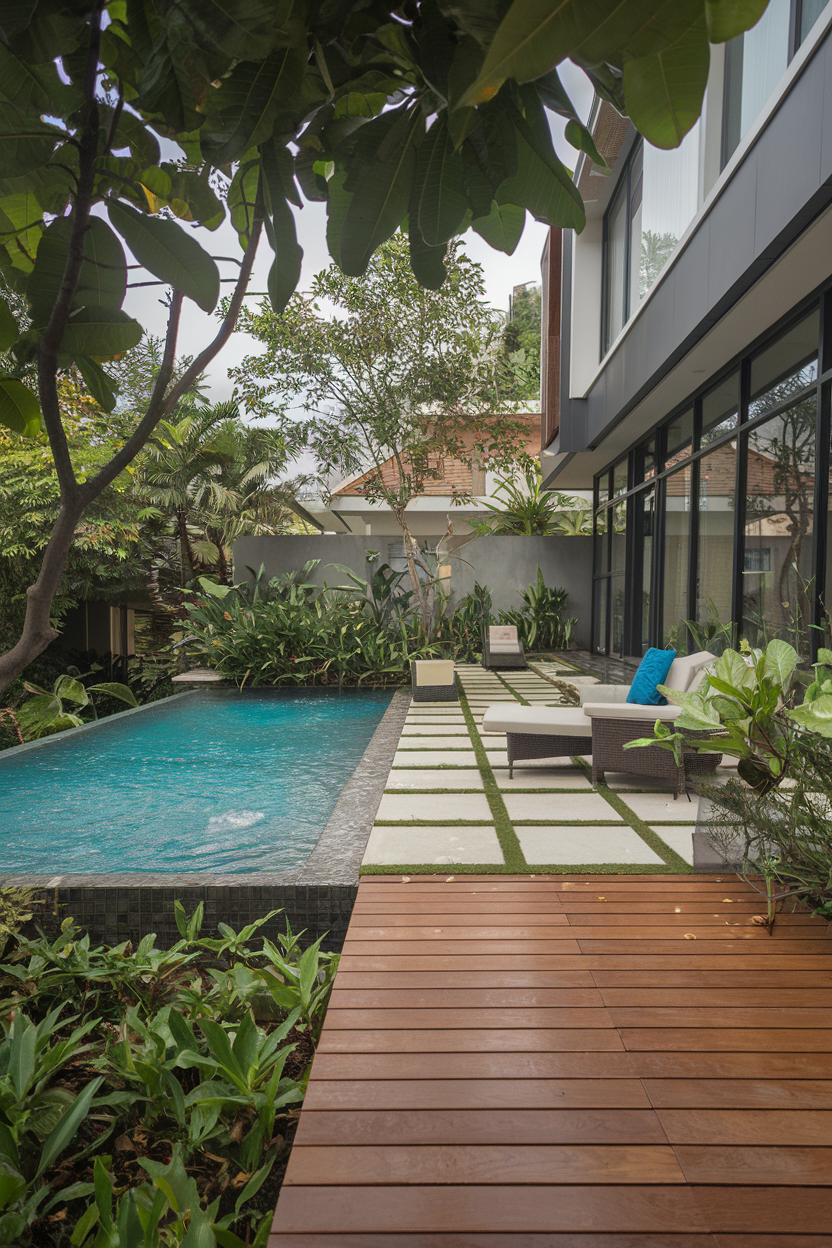 37 Pool Deck Ideas for Above Ground and Inground Pools with DIY and ...