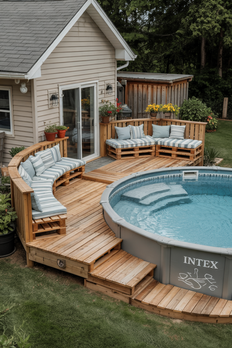 Above Ground Pool Deck Ideas 2025 with DIY Styles for Sloped Yards and Attached Layouts