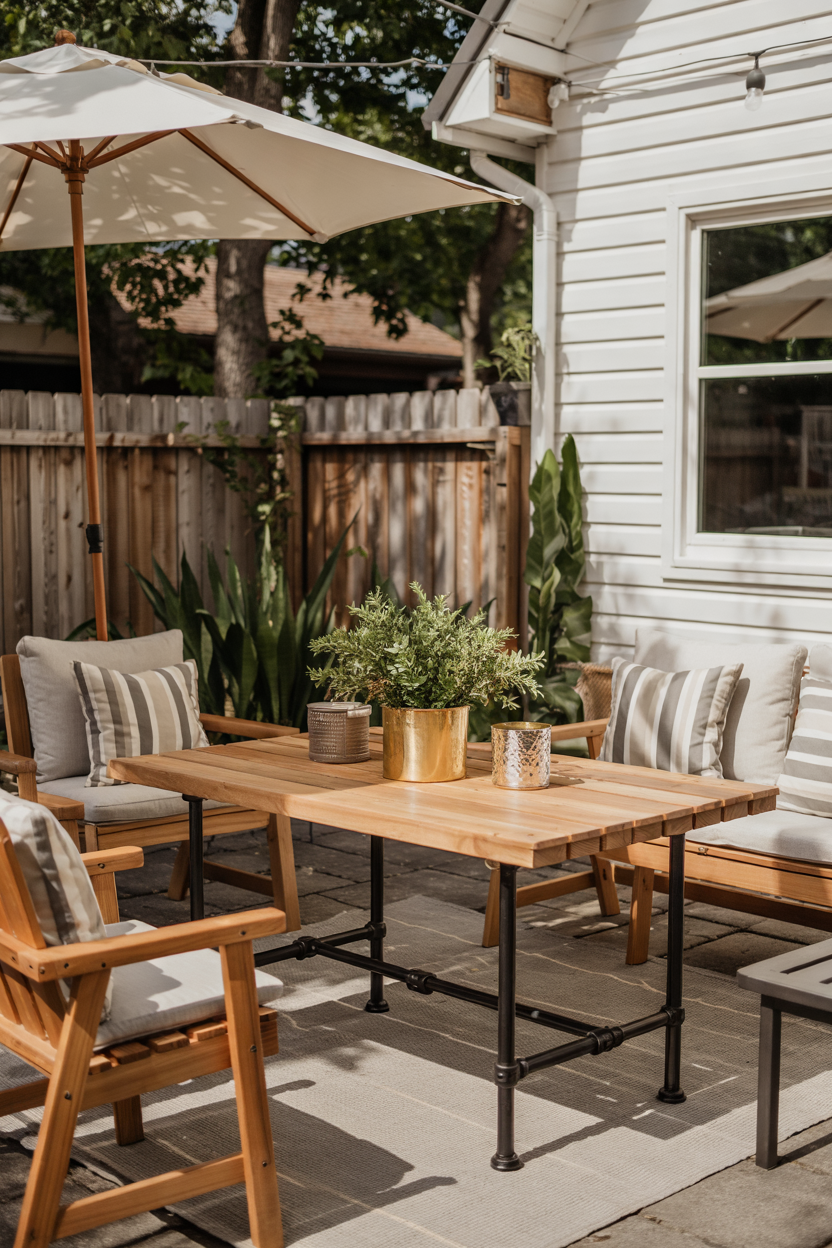 Patio Table Ideas 2025: 43 Unique Outdoor Styles from Rustic DIY to ...