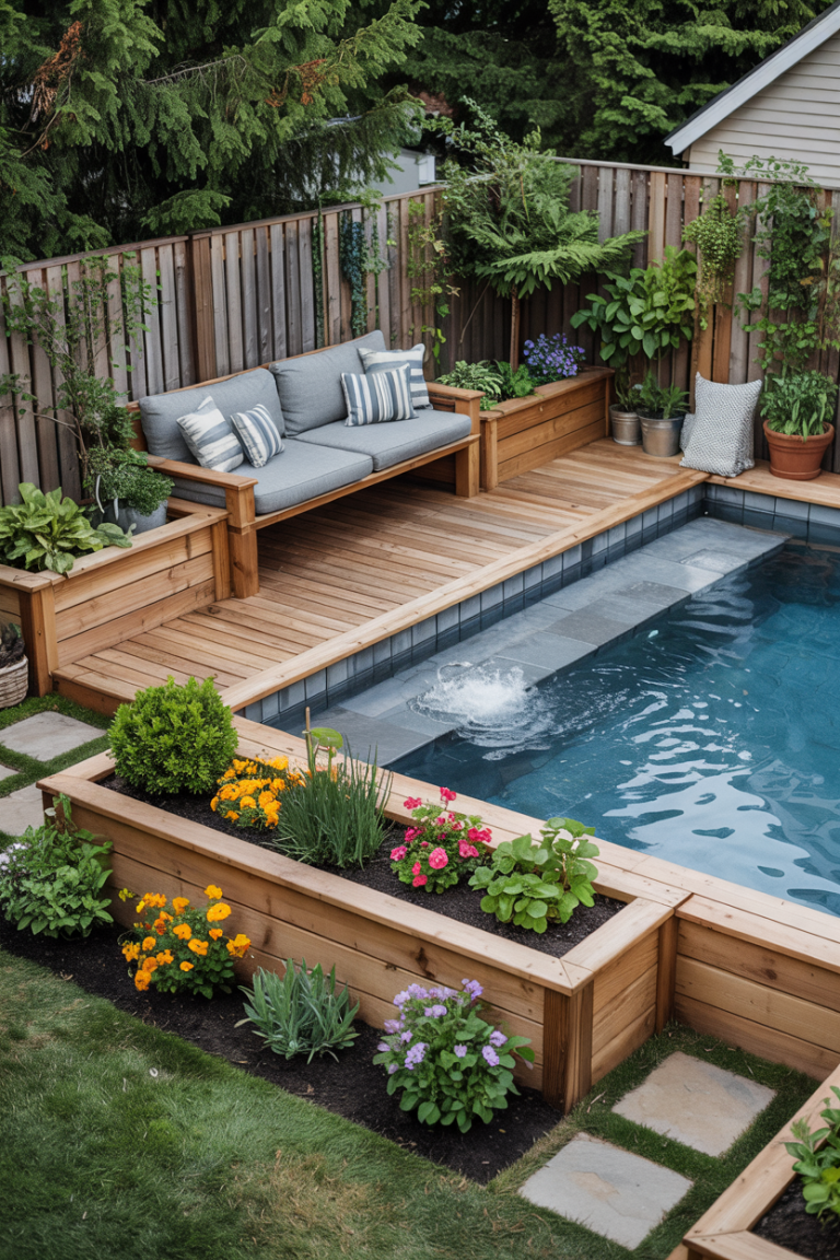 Above Ground Pool Deck Ideas 2025 with DIY Styles for Sloped Yards and Attached Layouts