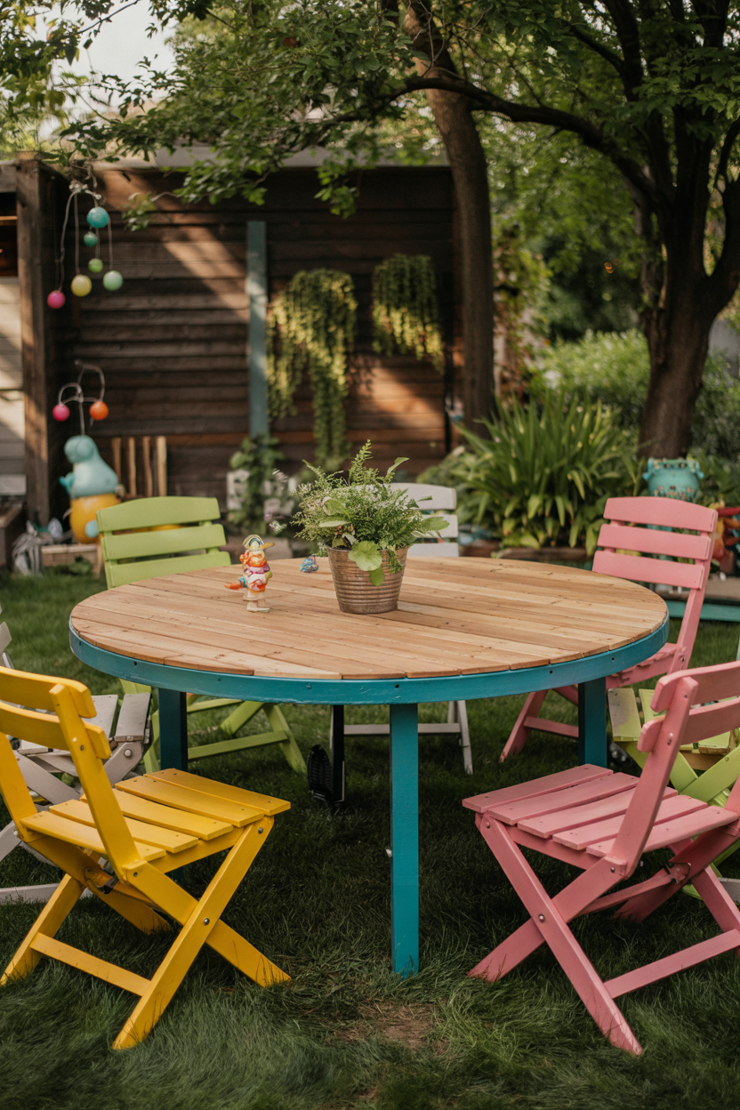 Patio Table Ideas for Backyard and Garden Spaces with Rustic Wood and ...