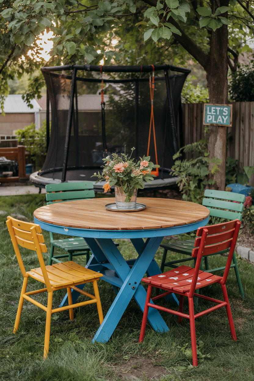 Patio Table Ideas for Backyard and Garden Spaces with Rustic Wood and ...