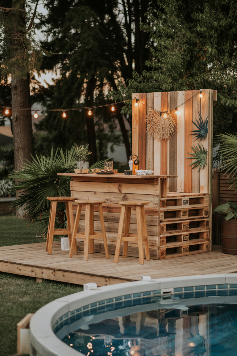 Above Ground Pool Deck Ideas 2025 with DIY Styles for Sloped Yards and ...