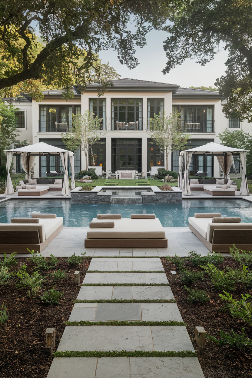 34 Outdoor Pool Designs for Modern, Luxury, and Villa Spaces With ...