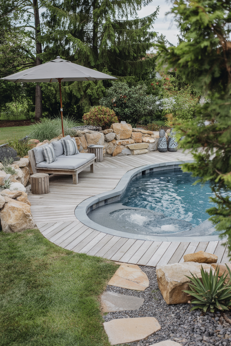 Above Ground Pool Deck Ideas 2025 with DIY Styles for Sloped Yards and ...