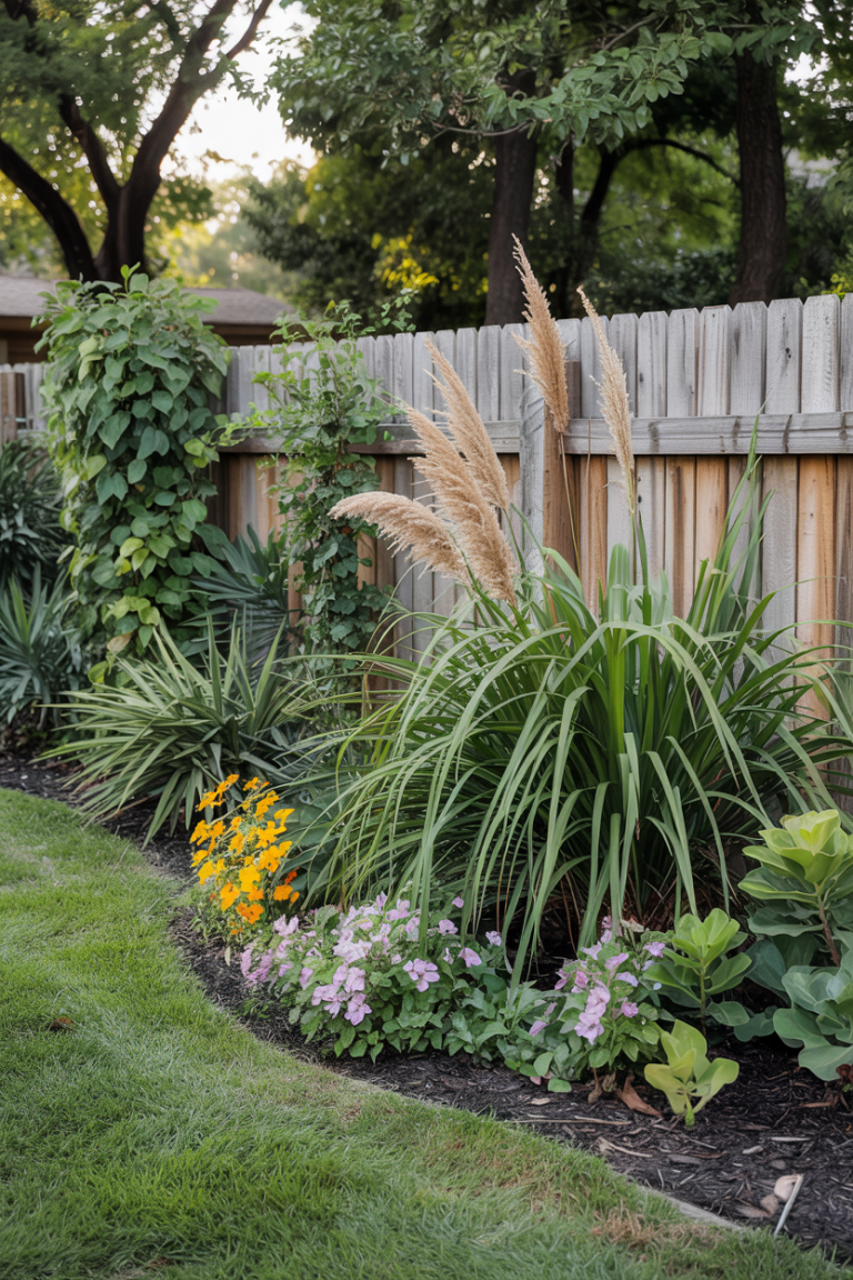 39 Backyard Fence Landscaping Ideas for Privacy, Shade, Pool, and ...