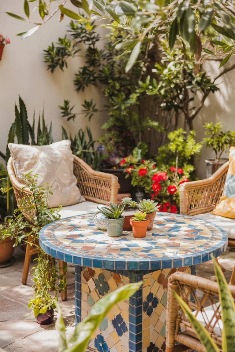 Patio Table Ideas for Backyard and Garden Spaces with Rustic Wood and ...