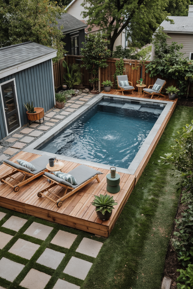 Above Ground Pool Deck Ideas 2025 with DIY Styles for Sloped Yards and Attached Layouts