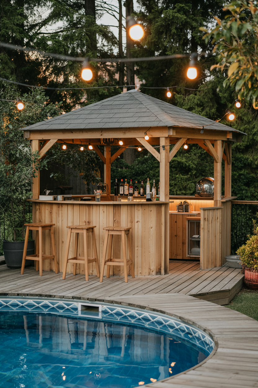 Above Ground Pool Deck Ideas 2025 with DIY Styles for Sloped Yards and ...
