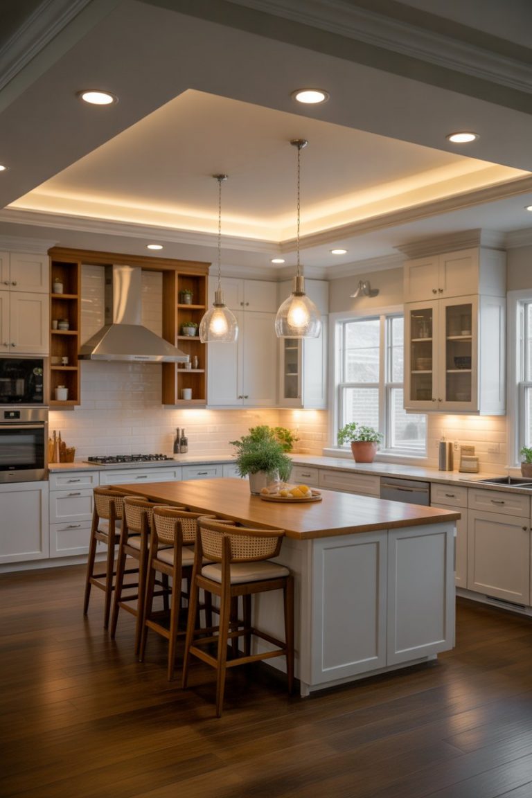 Transitional Kitchen Ideas with Design 2025 Trends, Island Lighting ...