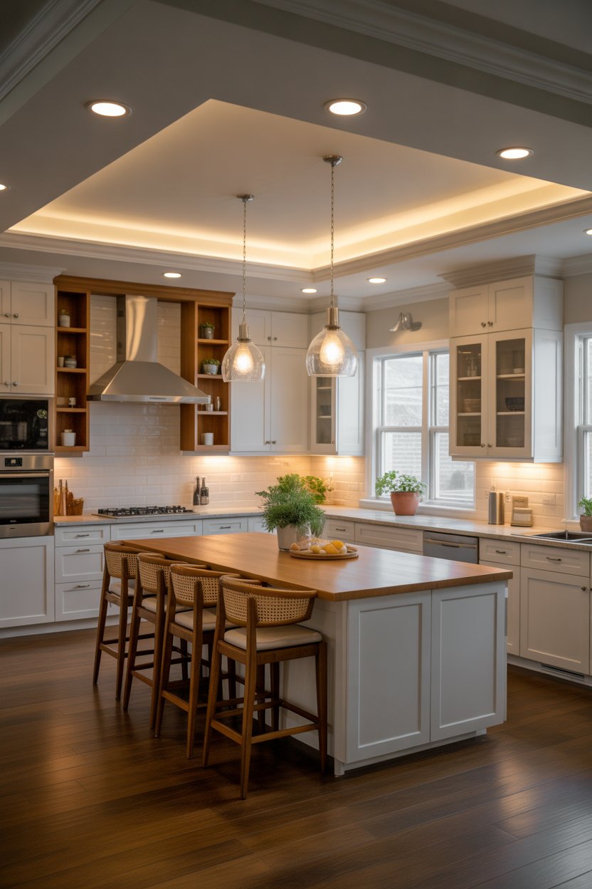 Transitional Kitchen Ideas with Design 2025 Trends, Island Lighting ...