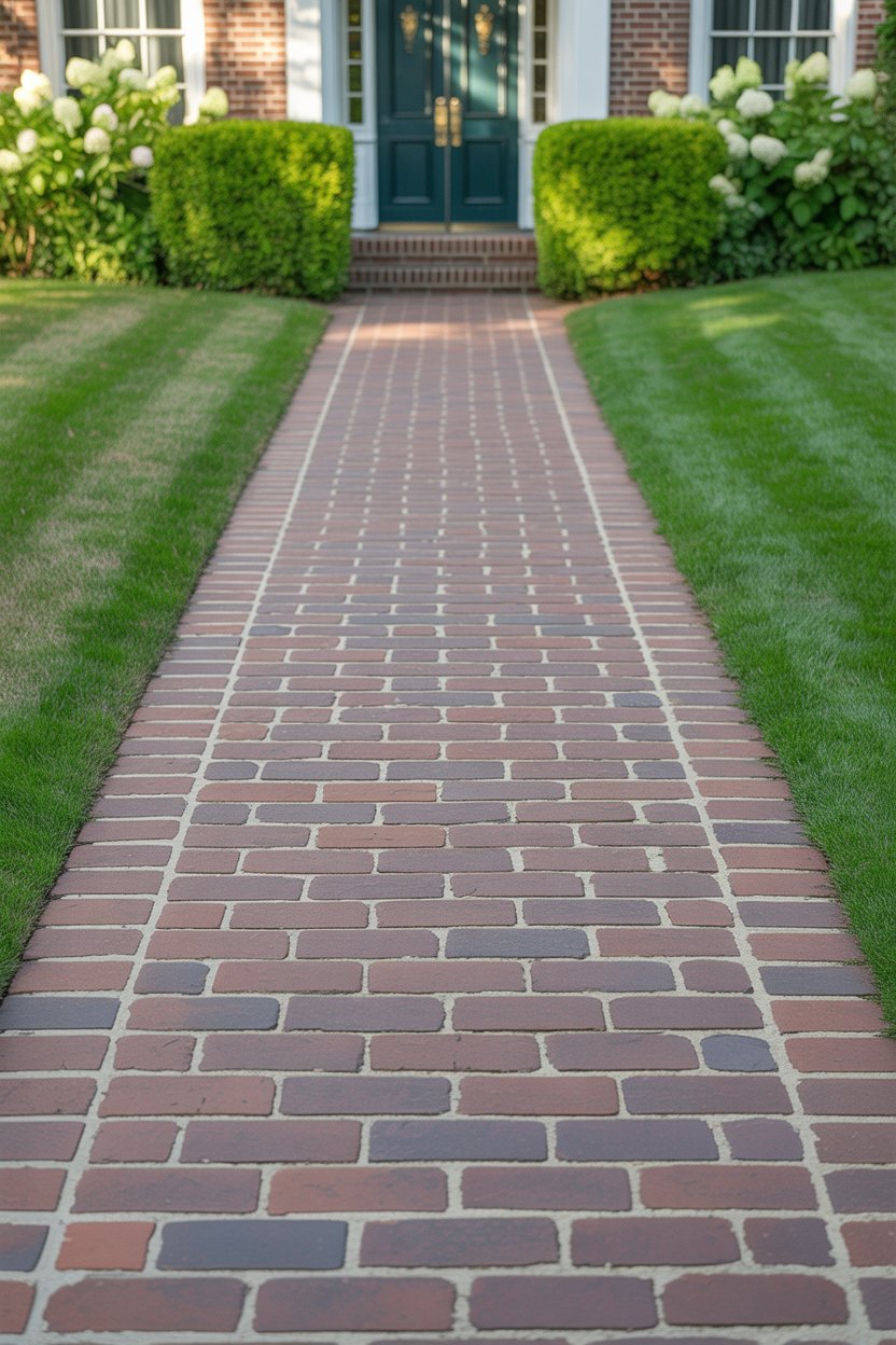 38 Pavers Walkway Ideas for Front Door, Backyard, and Side of House in ...