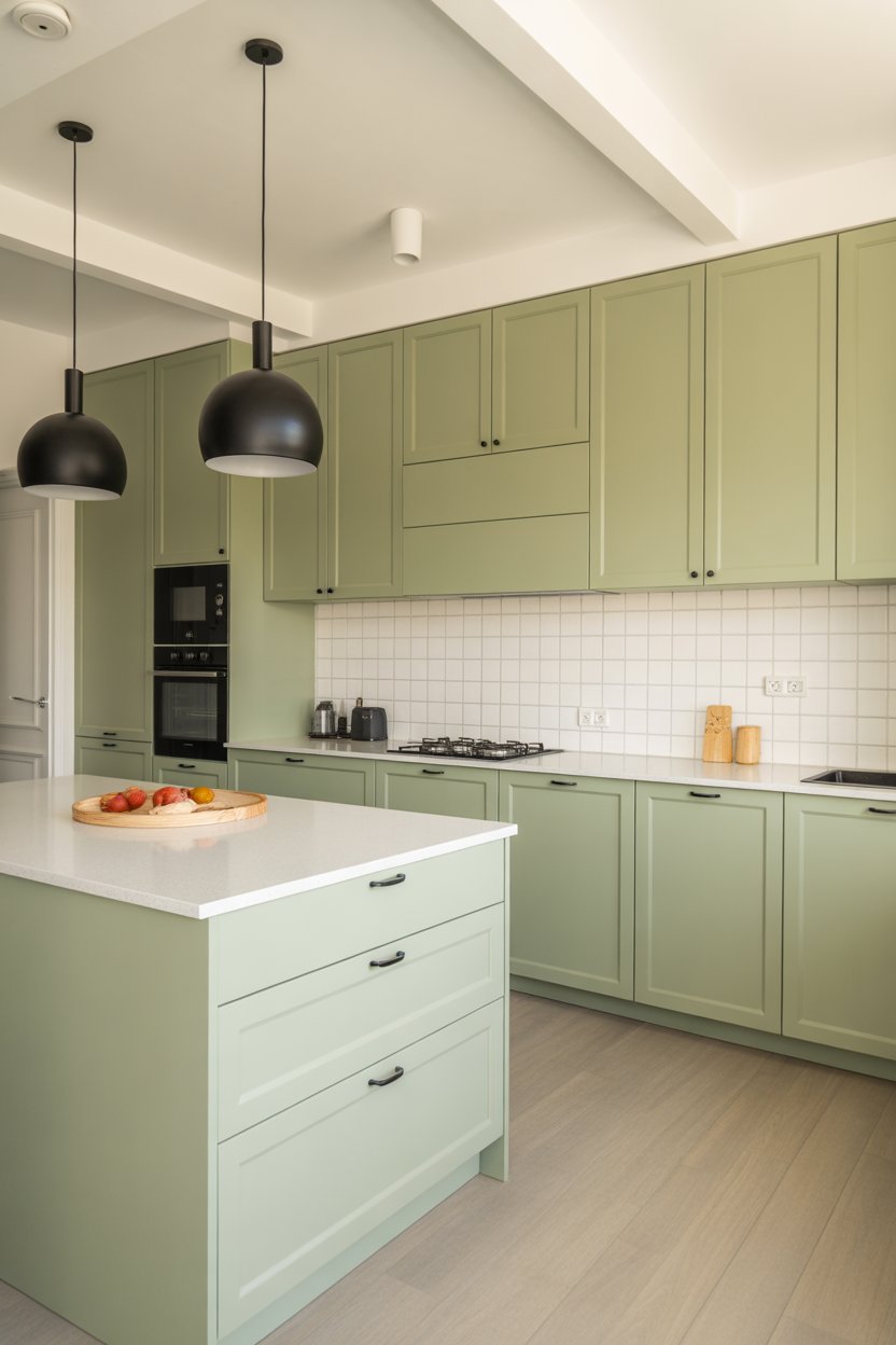 37 Sage Green Kitchen Ideas with Cabinets, Backsplashes, Countertops ...