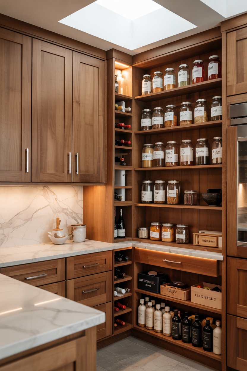 23 Corner Pantry Ideas for Smart Kitchen Storage from Rustic Farmhouse ...