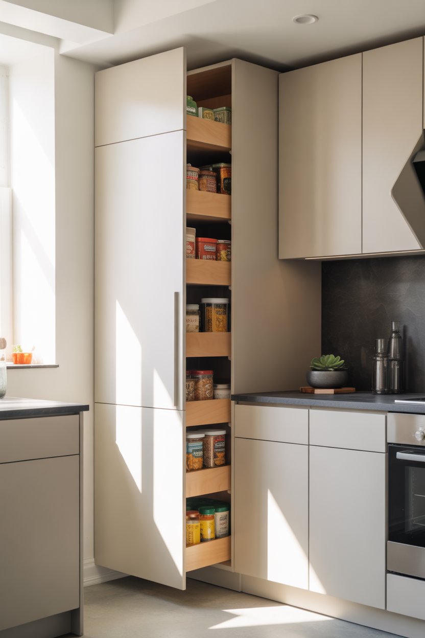 34 Corner Kitchen Pantry Ideas for Smart Storage Layouts With Built In ...