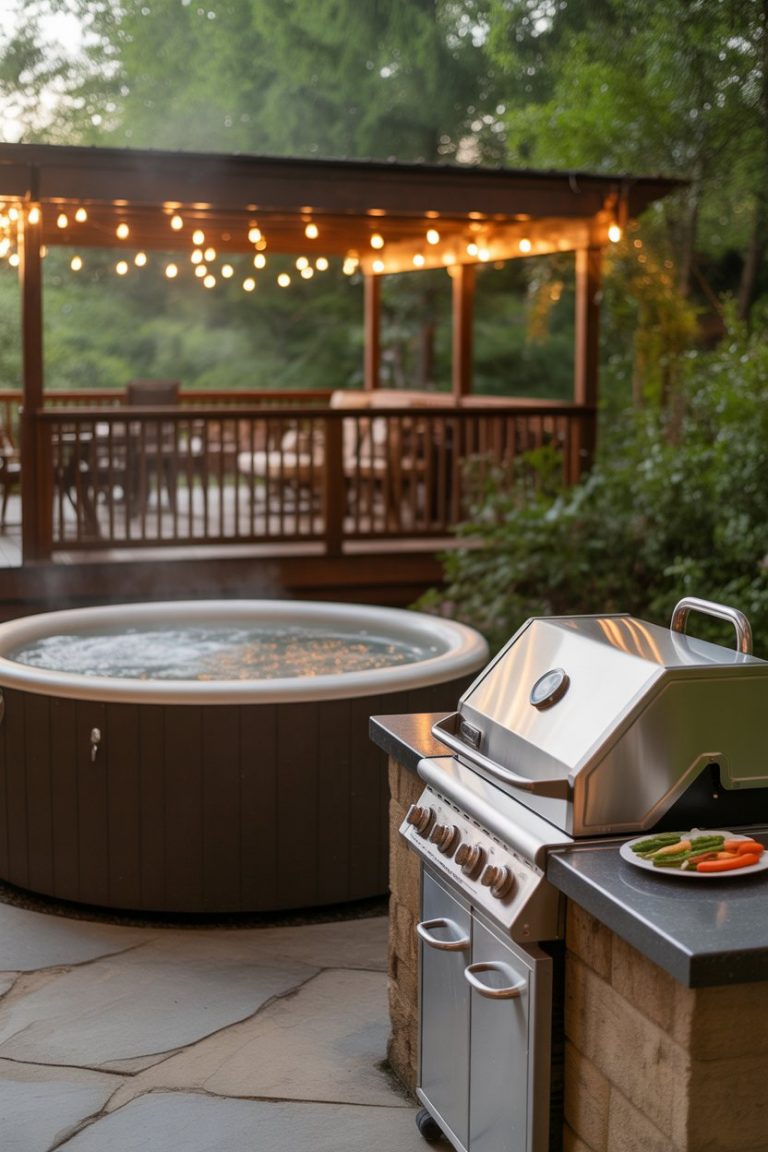 Backyard Patio Designs 2026 with 42 Ideas for Layout, Pergola, Hot Tub ...