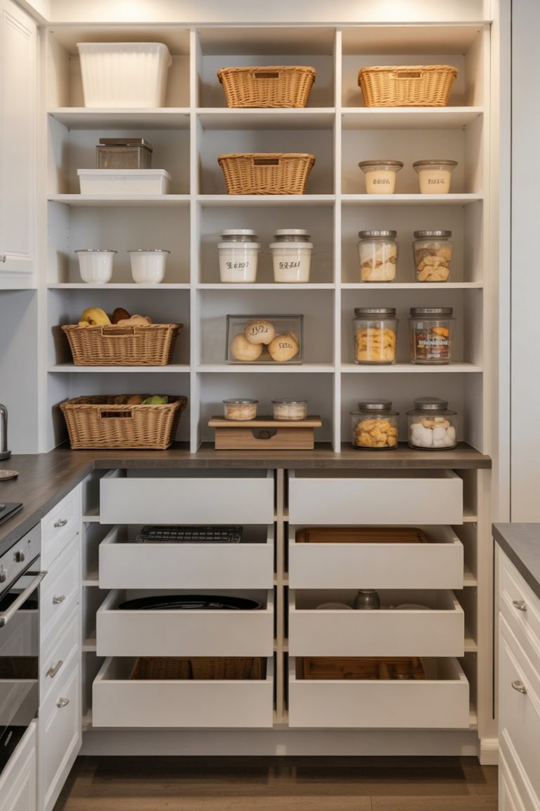 34 Corner Kitchen Pantry Ideas for Smart Storage Layouts With Built In ...